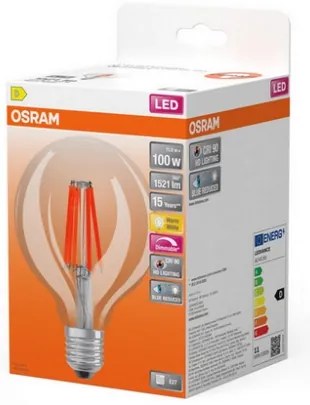 LED žárovka E27 OSRAM Filament G95 11W (100W) teplá bílá (2700K) stmívatelná
