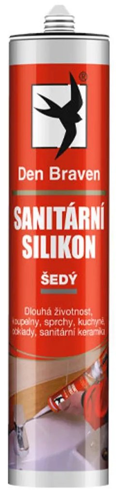 Den Braven - Sanitární silikon 280 ml kartuše šedá 30213RL