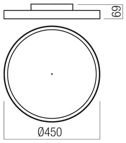 Redo group Redo Dama, bílé stropní svítidlo, LED 40W, 3000/4000/5000K, průměr 45cm