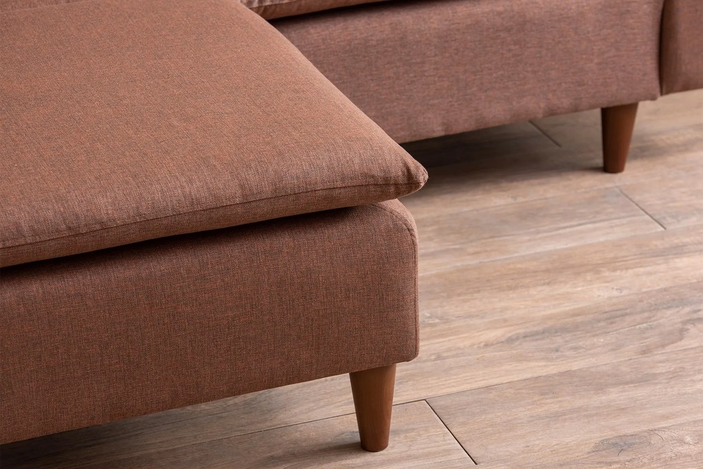 Hanah Home Rohová pohovka LUNGO MINI světle hnědá