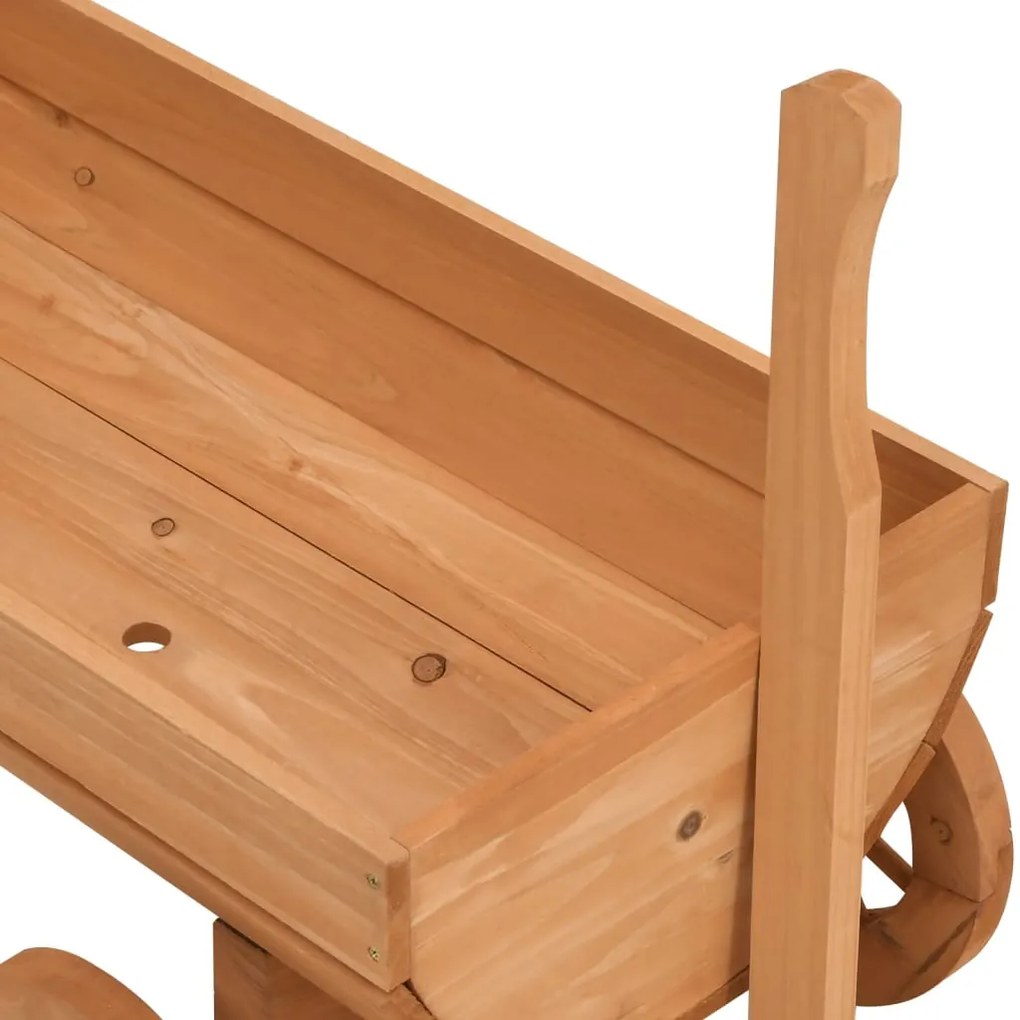 Dekorativní Vozík 70 X 43 X 54 Cm Masivní Jedlové Dřevo Světle Hnědá