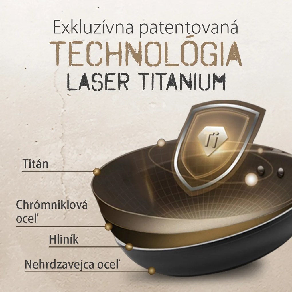 Hrnec s titanovým povrchem Ø 24 cm - Saturn Terra Lunasol - 601305