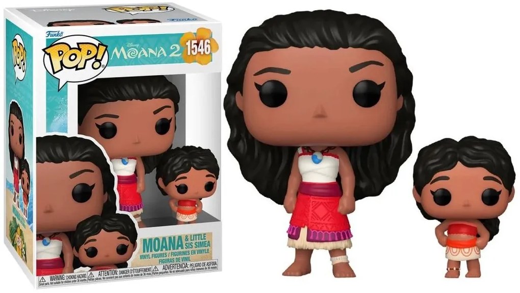 Funko pop! disney moana 2 moana & little sis simea 1546