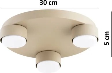 Brilagi - LED Stropní svítidlo MONO 3xGX53/30W/230V pr. 30 cm béžová