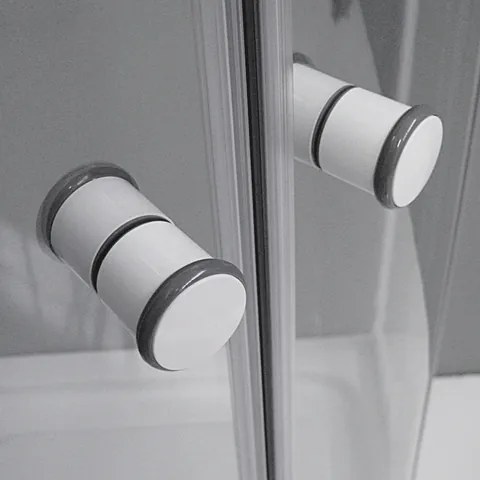 Roltechnik Outlet Čtvrtkruhový sprchový kout AVILES + vanička Varianta: rozměry: 90x90 cm - (AVILES/90x90 - 4000661), Barva profilů a typ výplně: profily: bílá, výplň: transparent
