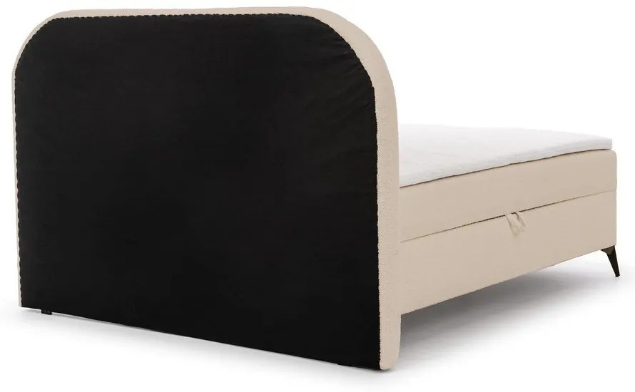 Béžová boxspring postel s úložným prostorem 180x200 cm Ornes – Ropez
