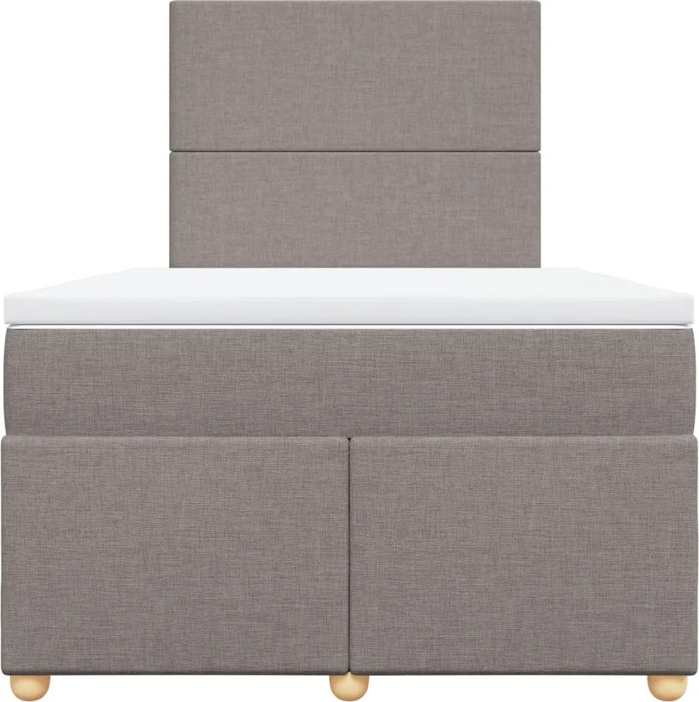 Box spring postel s matrací taupe 120x200 cm textil 3291244
