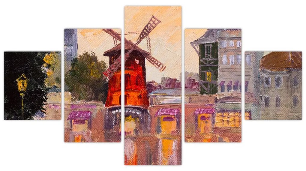 Obraz - Moulin rouge, Paříž, Francie (125x70 cm)