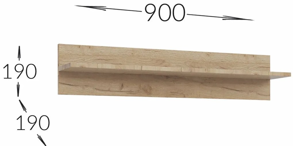 Casarredo Obývací stěna ZETA jasan zlatý/bílá