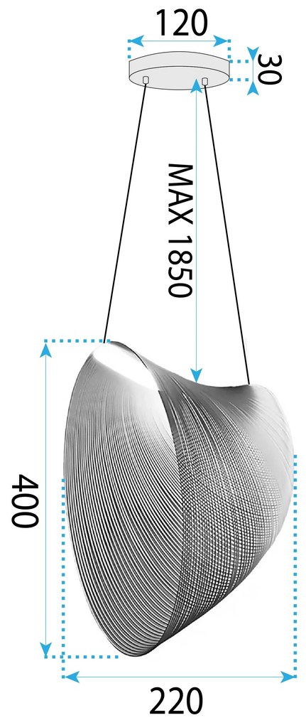 Toolight Toolight, LED závěsné osvětlení 10W, 3000K, LHJ054-1CP, OSW-50051