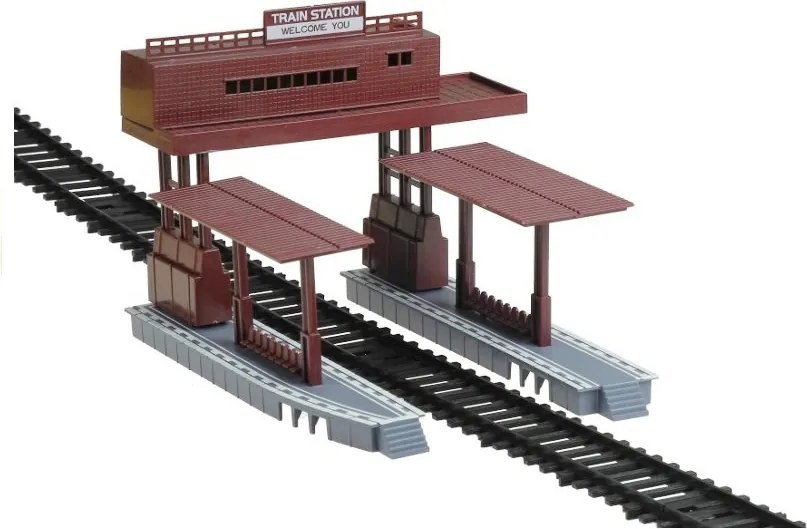 LEAN Toys Obrovská železnice FENFA 5 – Lokomotiva, vagony, výhybky