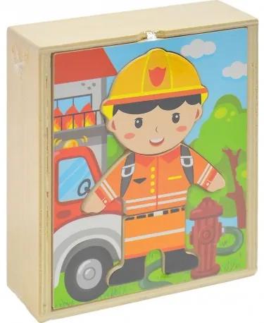 834982 Dřevěné puzzle - hasič
