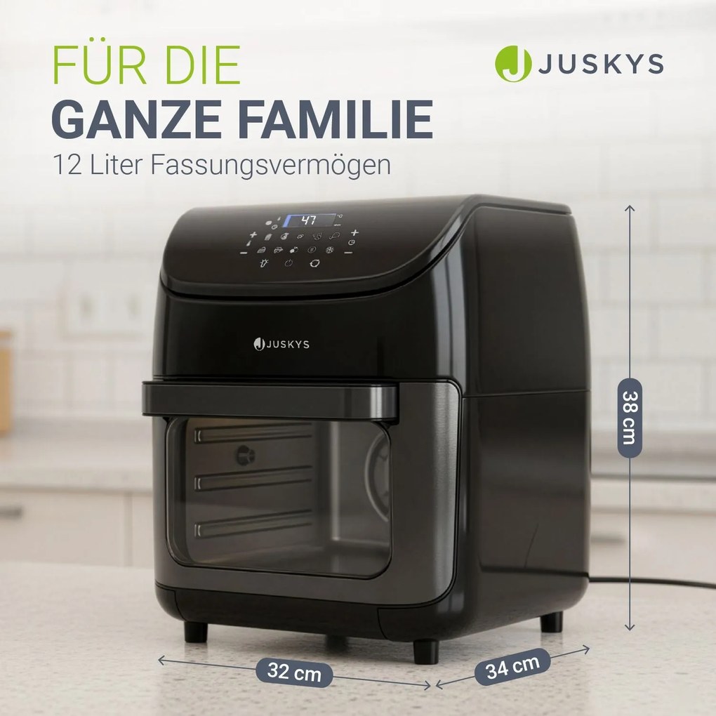 Juskys Horkovzdušná fritéza 12 l s 10 programy