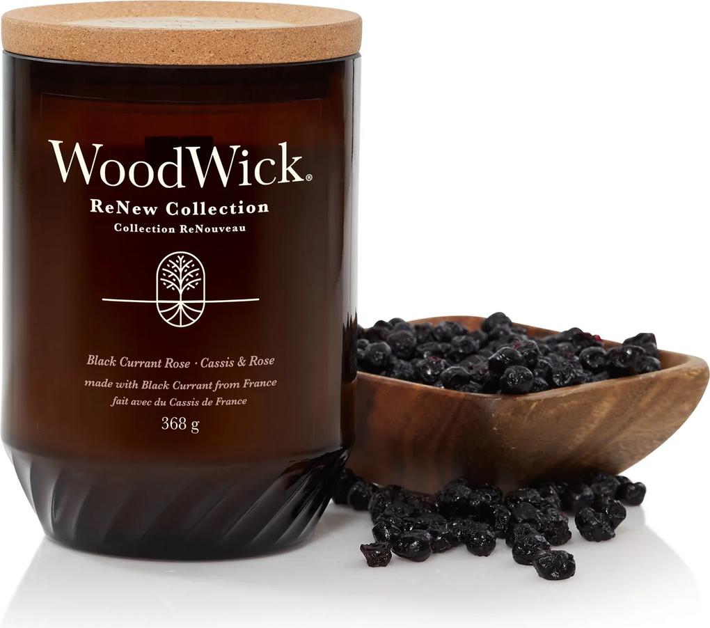 Svíčka ReNew WoodWick Black Currant & Rose velká
