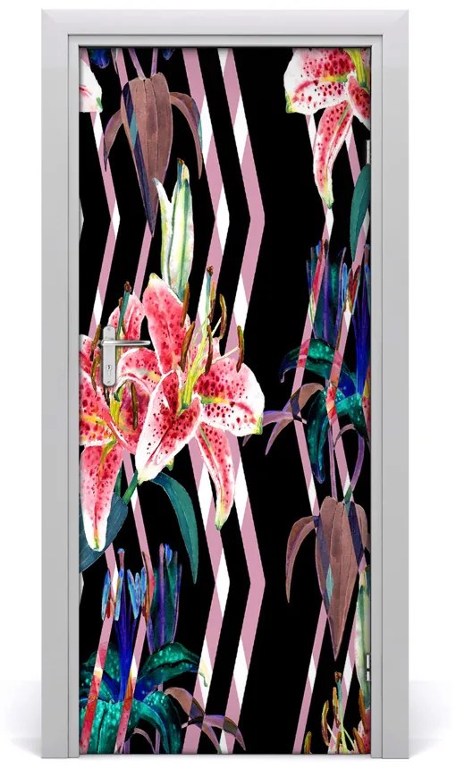 Fototapeta samolepící lilie pozadí 75x205 cm