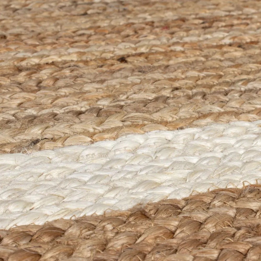 Ručně tkaný jutový koberec v přírodní barvě/slonovinový 200x290 cm Grace White – Flair Rugs