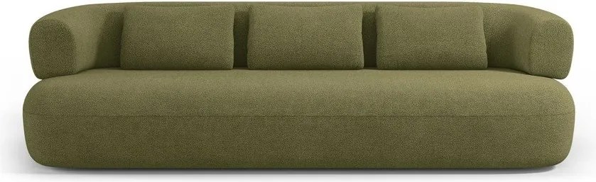 Zelená pohovka z textilie bouclé 200 cm Jenny – Micadoni