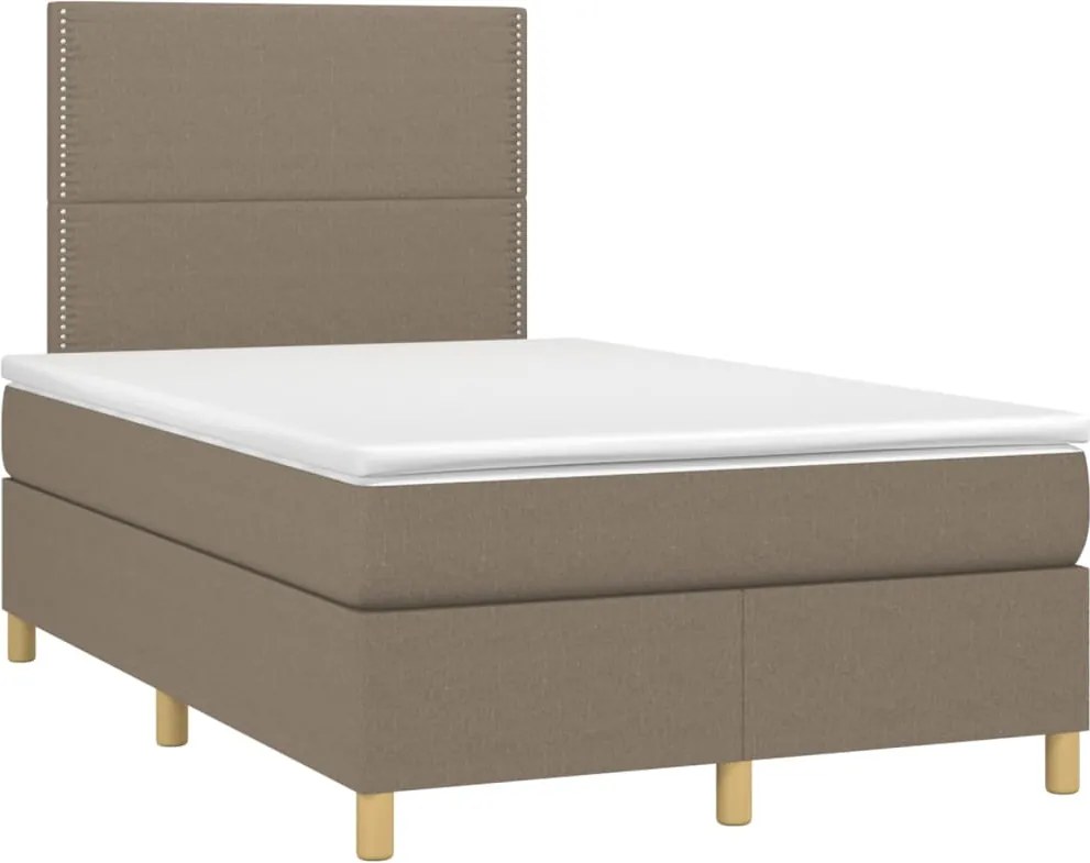 Box spring postel s matrací taupe 120x200 cm textil 3142245