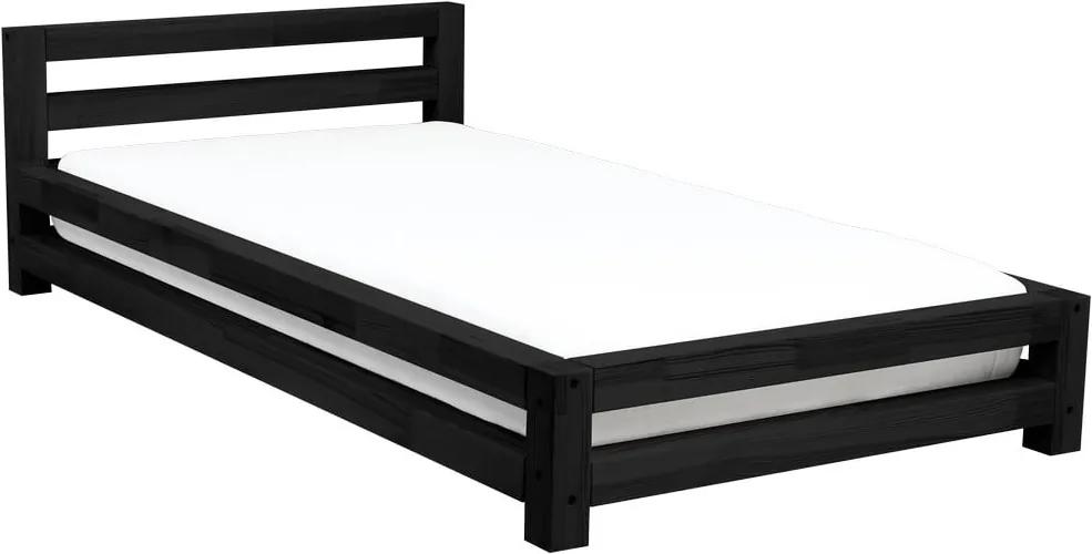 Černá jednolůžková postel z smrkového dřeva Benlemi Single, 80 x 180 cm