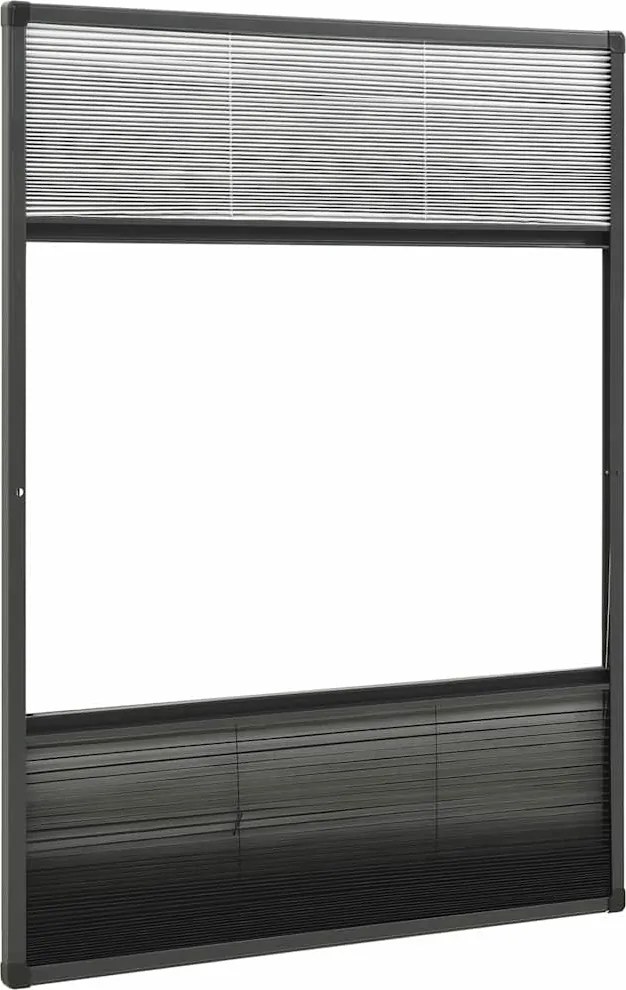Plisovaná okenní síť proti hmyzu se zástěnou hliník 80 x 120 cm 148684