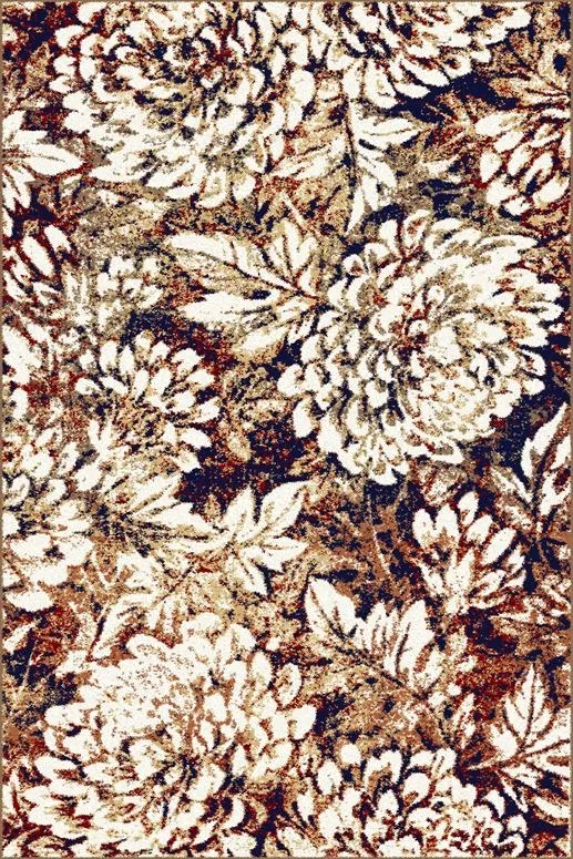 Moderní kusový koberec Agnella Adel Sonik Toffi Květy béžový Rozměr: 170x240 cm