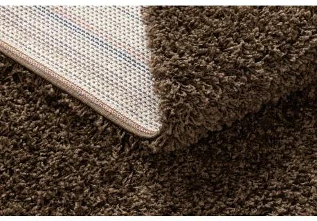 Dywany Luszczow Kusový koberec SOFFI shaggy 5 cm hnědý Rozměr koberce: 60 x 200 cm