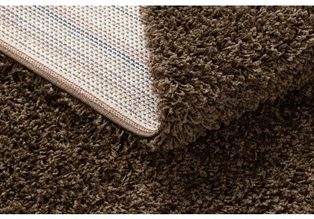 Dywany Luszczow Kusový koberec SOFFI shaggy 5 cm hnědý Rozměr koberce: 80 x 300 cm