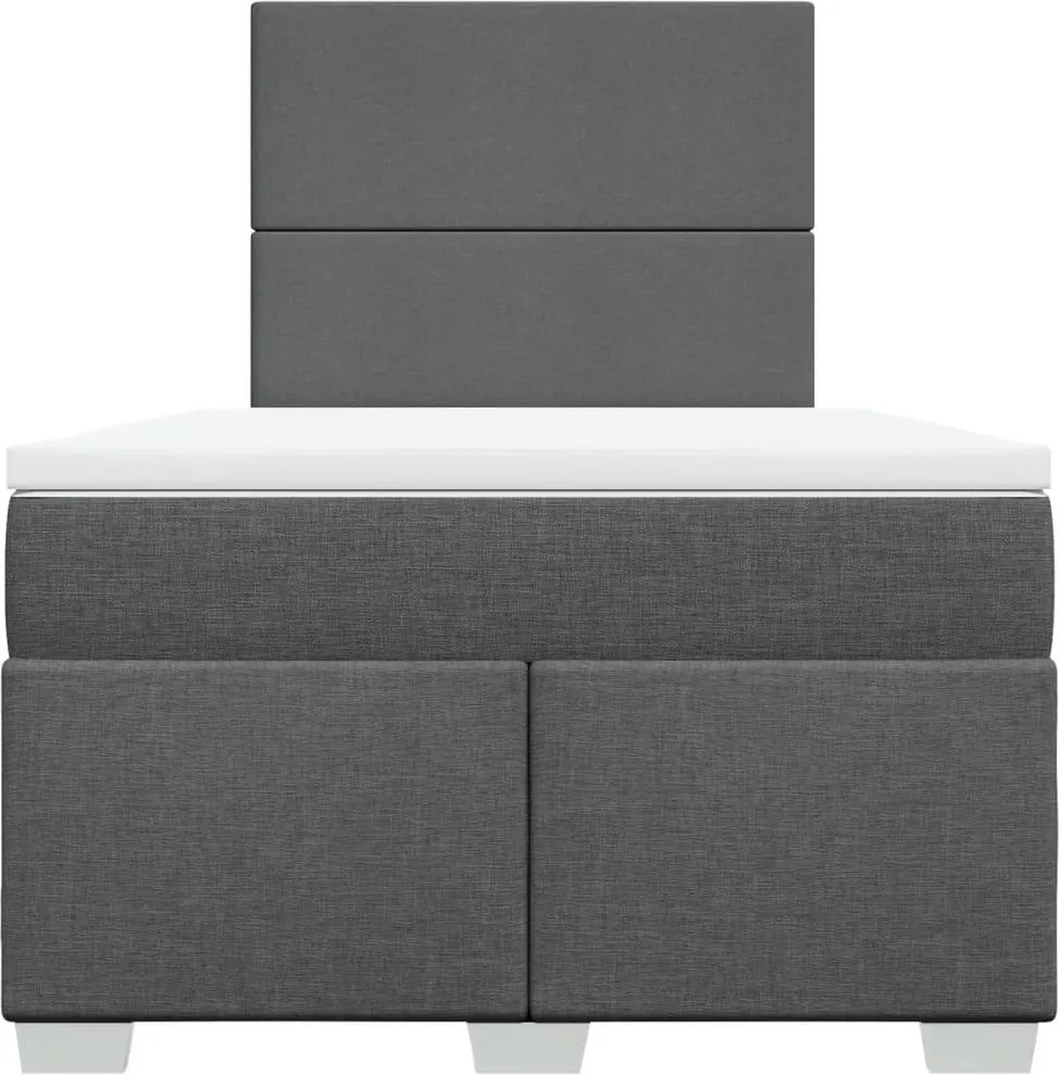 Box spring postel s matrací tmavě šedá 120x200 cm textil 3292749