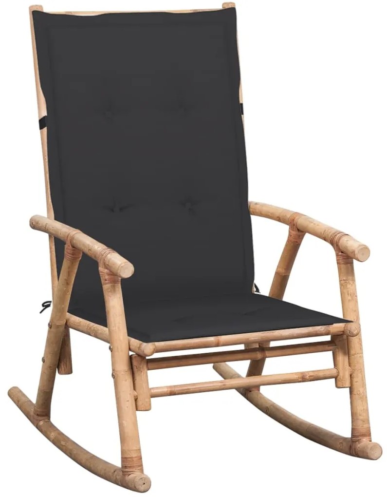 Houpací křeslo s poduškou bambus 3063903