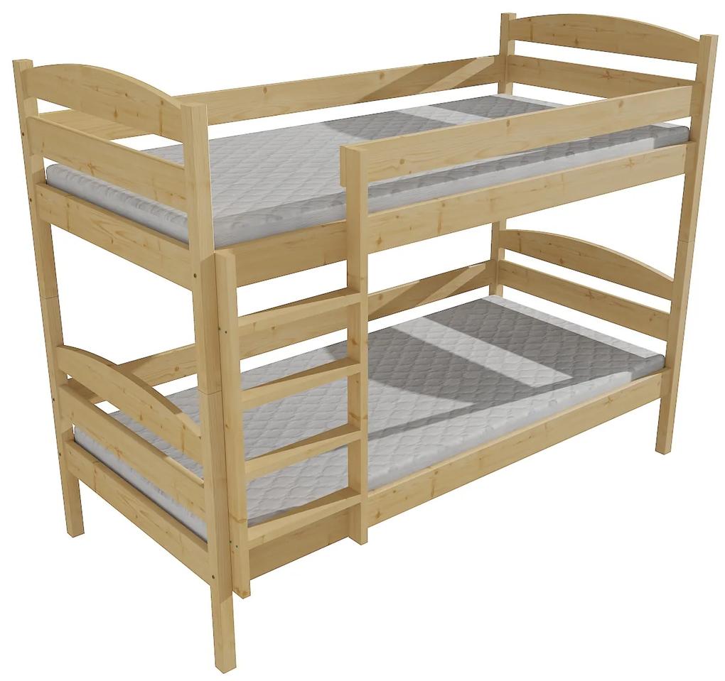 Vomaks Patrová postel PP 004 Rozměr: 80 x 200 cm, Barva: bezbarvý lak, Prostor mezi lůžky: 80 cm
