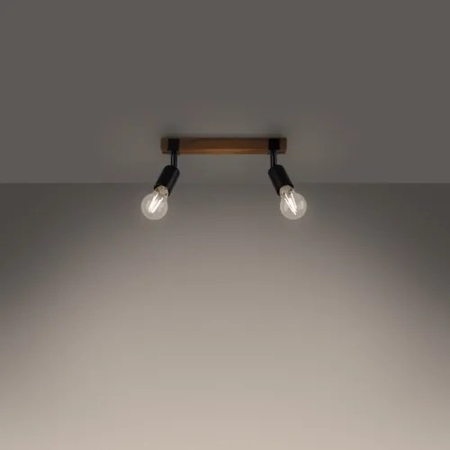 Stropní svítidlo SOLLUX ZUCA 2 černé E27 2x15W bez žárovky SL.1296