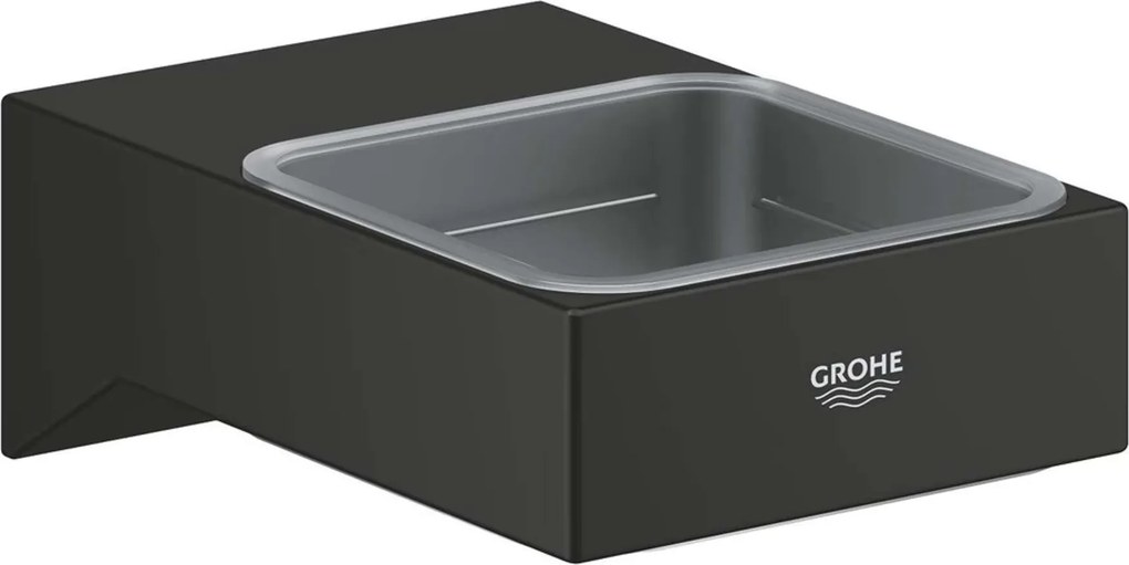 Grohe Selection Cube - Držák skleničky/mýdelníku, matná černá 408652430