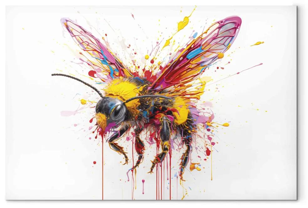 Obraz Collectable Bee - Colorful and Painterly Insect on a White Background