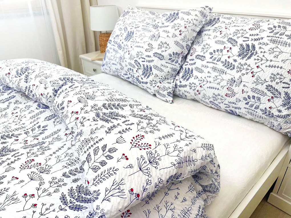 Písecké lůžkoviny Krepové povlečení Herbář 200x220 Zapínání: knoflík, Velikost polštáře: 70x90