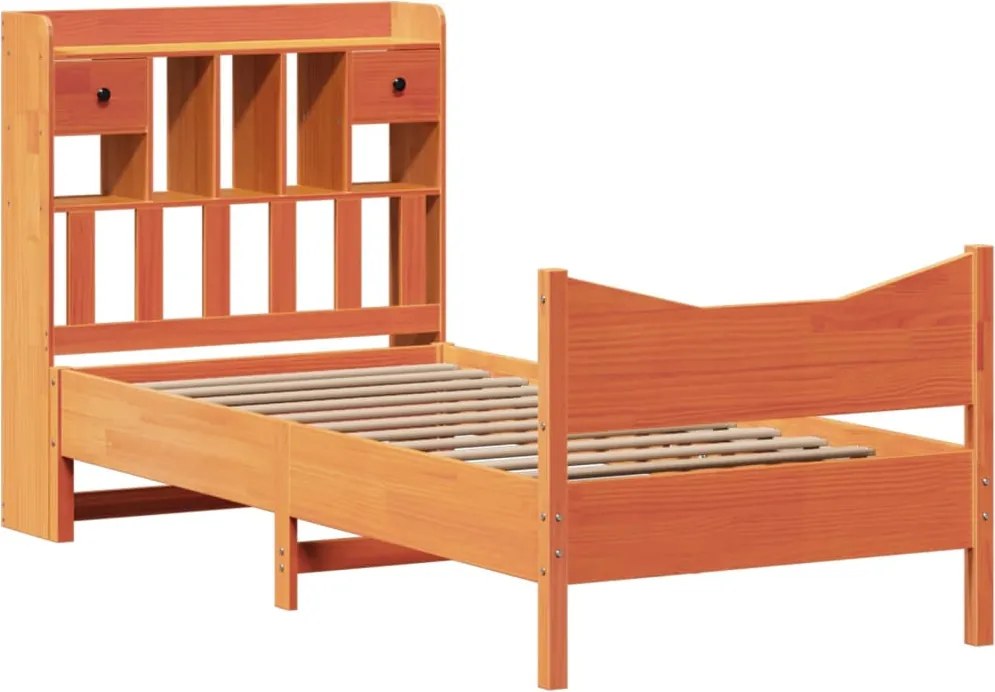 Postel bez matrace voskově hnědá 75 x 190 cm masivní borovice 3323403