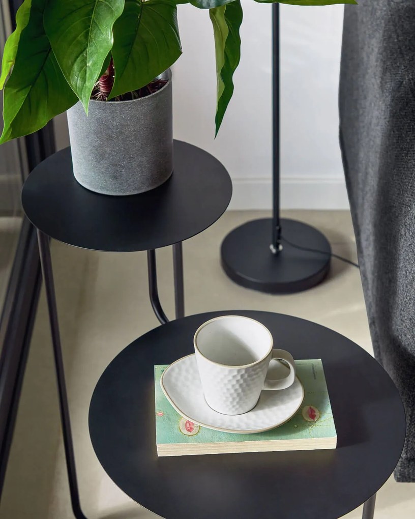 Kulatý stolek vidalita 56,5 x 35 cm černý MUZZA