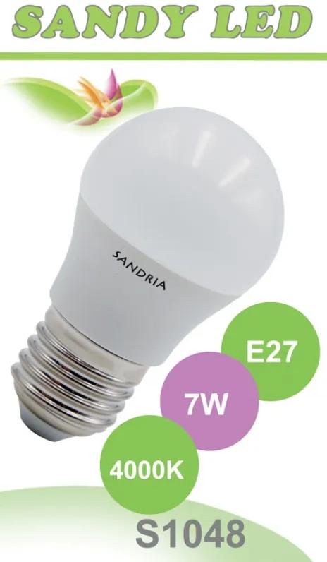 LED žárovka E27 SANDRIA S1048 SANDY LED E27 B45 7W SMD 4000K