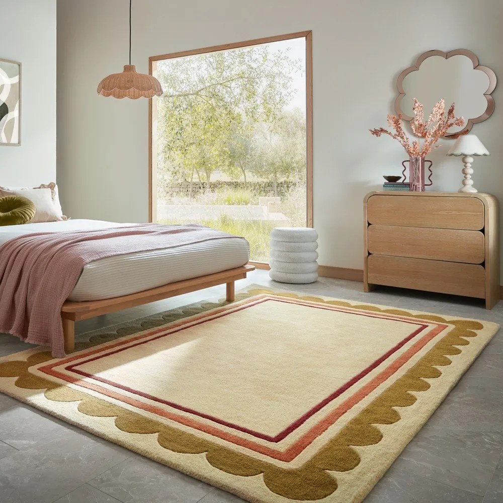 Ručně tkaný vlněný koberec v přírodní barvě 120x170 cm Lois – Flair Rugs