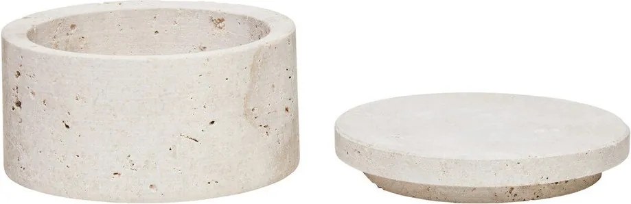 Dekorativní kamenný úložný box v přírodní barvě ø 14x8 cm Tibor – Premier Housewares