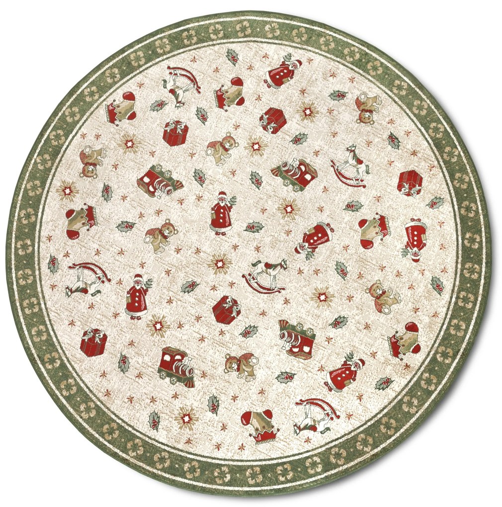 Villeroy & Boch Kusový koberec Toy's delight se střiženým vlasem 106218 Green, Multicolor kruh, 160x160 (průměr) kruh, zelená, obývací pokoj