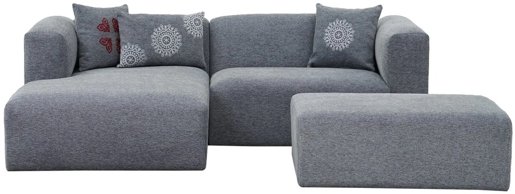 Hanah Home Rohová pohovka LINDEN MINI levá šedá