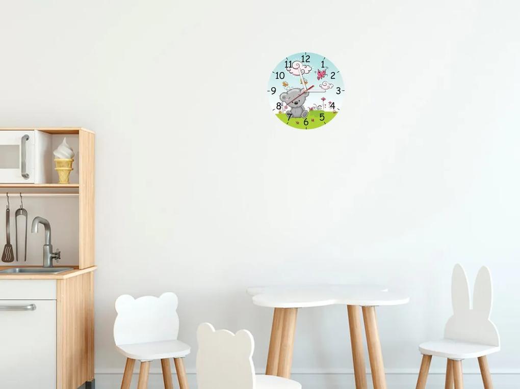 Gario Dětské hodiny Medvídek na louce Rozměry: 30 x 30 cm