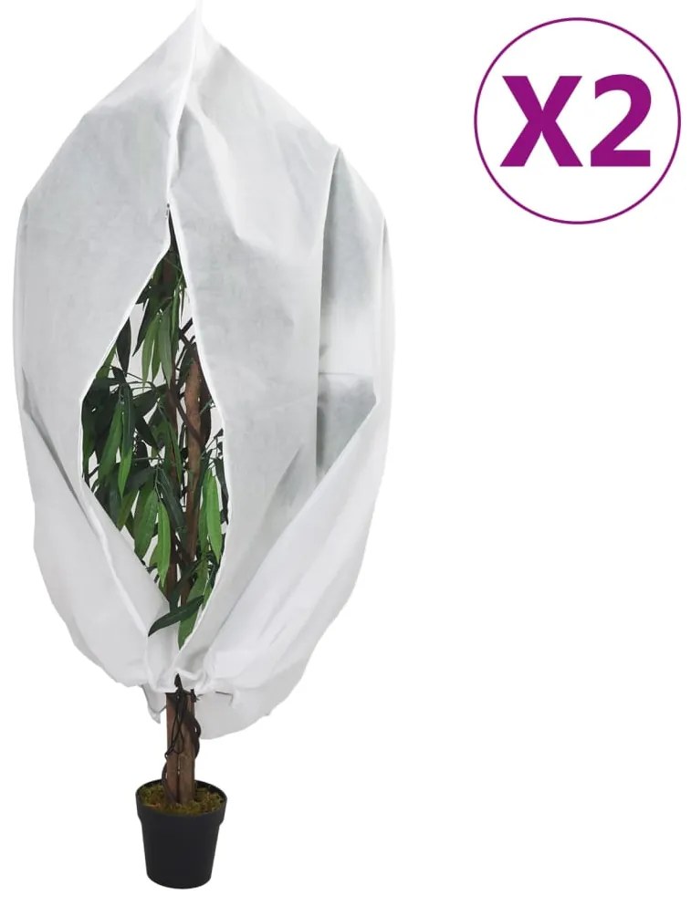 Ochranné návleky na rostliny na zip 2 ks 70 g/m² 2,36 x 2 m 3203521