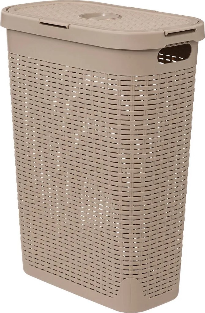Vysoký koš na prádlo, 40 l, béžový