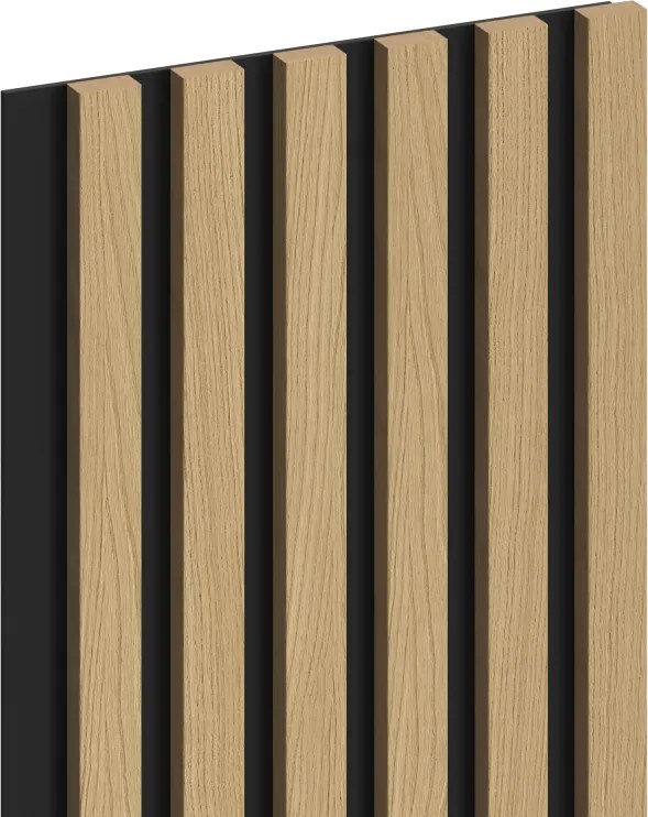 Mexen Lam-B, akustické stěnové lamely 275 × 30 cm, HDF deska 4 mm, technická dýha, dub zlatavý, 275307-3015-003