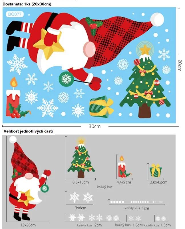 Vánoční samolepky na okna - Santa Claus - různé motivy na výběr Varianta: Varianta 10