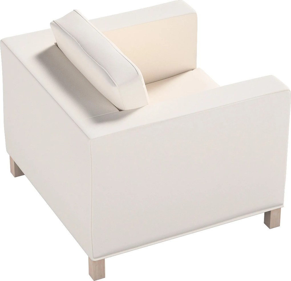 Potah na křesko IKEA Karlanda, krátký barva béžová látka pletený vzor