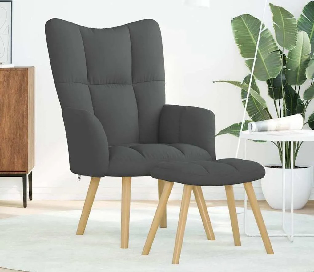 vidaXL Relaxační křeslo s podnožkou textil [4016785] Barva: Hnědá