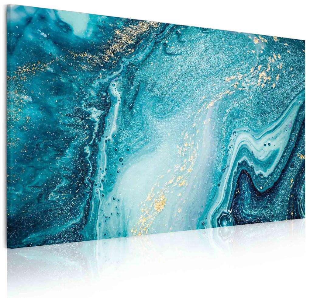 Malvis ® Obraz Modrá abstrakce Velikost: čtyřdílný vertikální - 25x100 cm