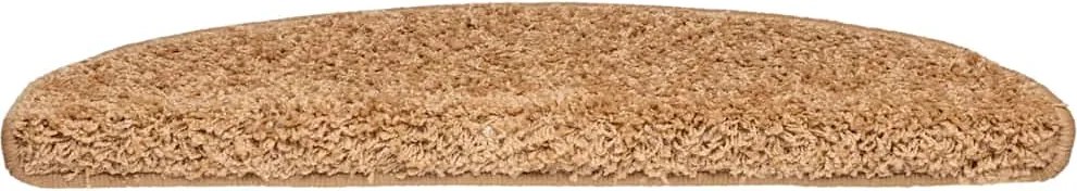 Schodové rohože 30 ks 65 x 21 x 4 cm béžové, půlkulaté, velké 3365814
